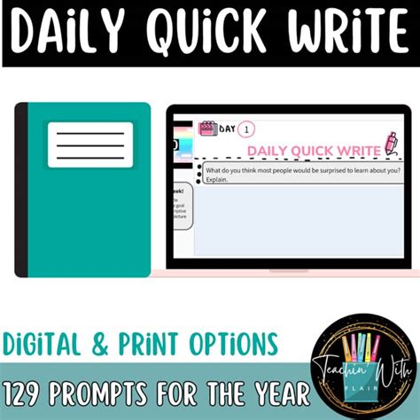 Daily Quick Write By Teachin With Flair Tpt
