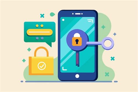 A Smartphone Displays A Padlock And Key Symbolizing Message Encryption Emphasizing Digital