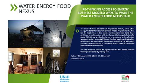 Online Event Recap Of The Wef Nexus Online Event With Unep Nexus