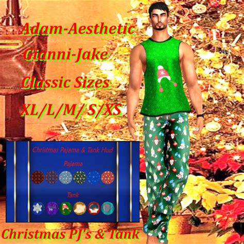 Second Life Marketplace Christmas Pajama And Tank Outfit