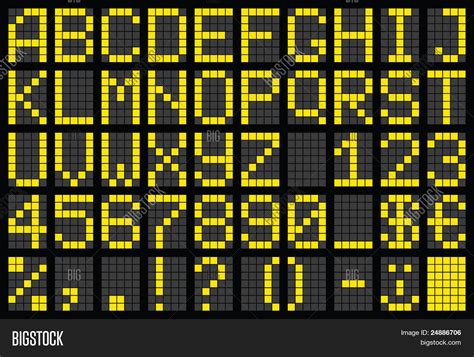 Dot Matrix Display Alphabet Vector And Photo Bigstock