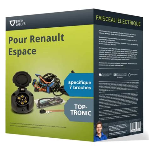 FAISCEAU SPÉCIFIQUE AU véhicule 7 broches pour RENAULT Espace 11 19