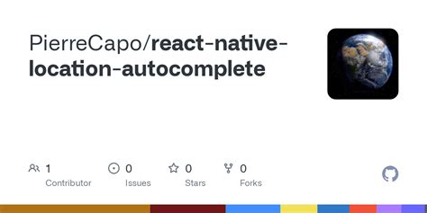 Github Pierrecaporeact Native Location Autocomplete