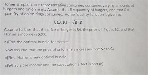Solved Walk Through The Income And Substitution Effect 1
