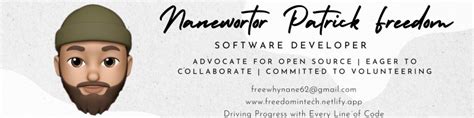 freedom patrick nanewortor software developer expert in javascript