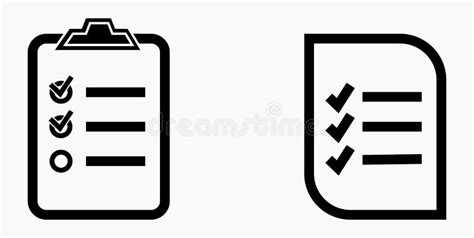 Icon List 向量例证 插画 包括有 标记 关税完税证 检查 数据 查出 合同 表单 259990642
