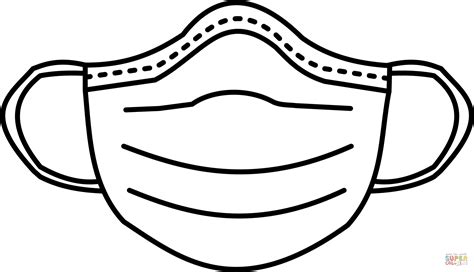 Dibujo De Mascarilla Médica Para Colorear Dibujos Para Colorear