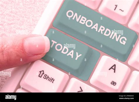 writing displaying text onboarding word written on action process of