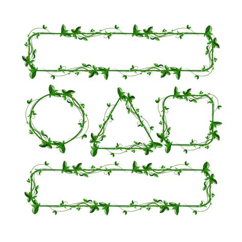 Premium Vector Green Leaf Banner Design Set Green Leaf Banner Design