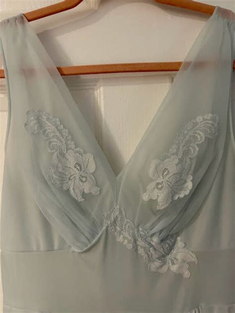 Vanity Fair Peignoir Light Blue Night Gown And Robe Gem