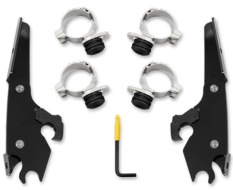 Memphis Shades Batwing Fairing Black Trigger Lock Mounting Kit Meb2027