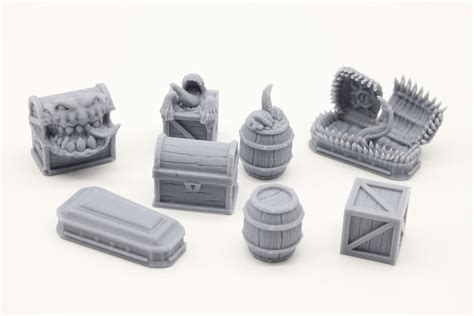 3d Printed Mimic Dungeon Miniatures Pack For Dungeons And Etsy