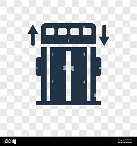 Elevator Vector Icon Isolated On Transparent Background Elevator