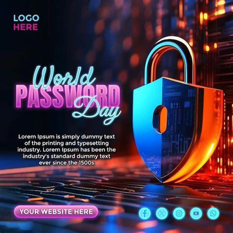 Premium Psd World Password Day Social Media Banner