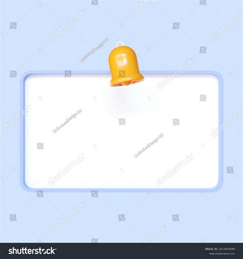 3d Empty Reminder Popup Push Notification Stock Illustration 2213414599