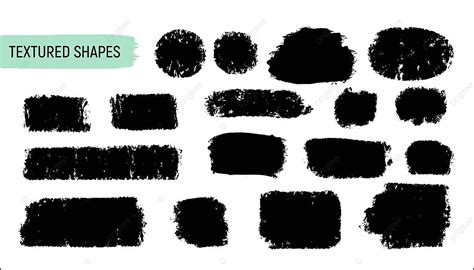 Set Of Hand Drawn Organic Textured Shapes Set Addition Circle Vector