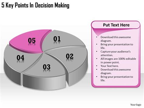 Business Ppt Diagram Key Points In Decision Making Powerpoint Template PowerPoint Slide