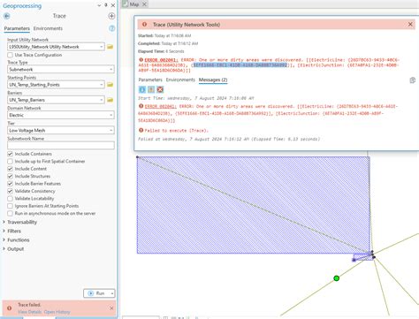 Solved Trace Subnetwork Error Message Globalid Cannot Be Esri Community