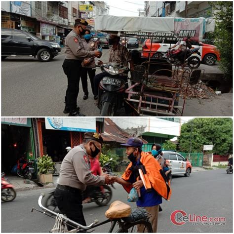 Mantap Sat Sabhara Polres Asahan Bagi Nasi Bungkus Dengan Tukang