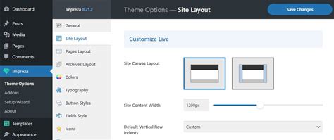 site layout impreza guide
