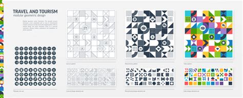 Digital Product Develop Modular Geometric Design Vector Image