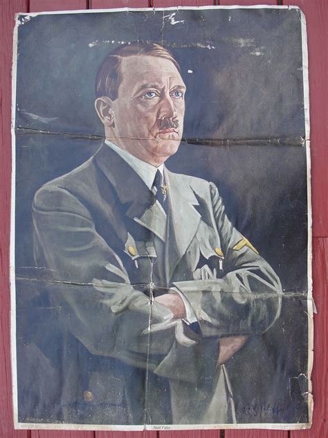 Large Hitler Poster Original German Militaria