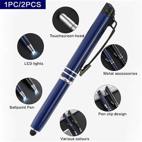 1pc 2pcs Lighted Tip Pen Xcmanbf Ballpoint Pen With Light Flashlight Tablet Capacitive Screen