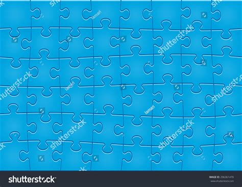 Jigsaw Puzzle Pattern 48 Pieces Stock Vector Illustration 296361470