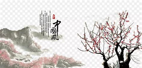 水墨桃花PNG图片素材下载 图片编号7628874 PNG素材网