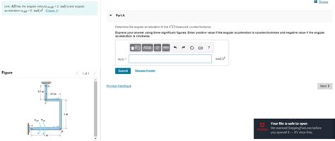Solved I Review Link AB Has The Angular Velocity WAB Chegg