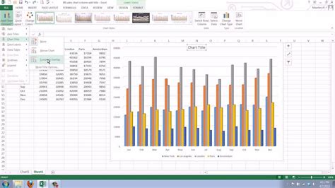 how to add a title to an existing chart in excel 2013 youtube