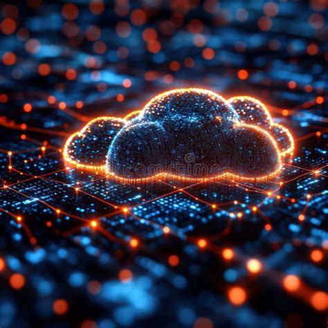 Ai Powered Cloud Computing With Futuristic Data Streams Stock Illustration Illustration Of