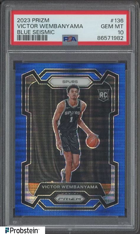 Victor Wembanyama 2023 Prizm 136 Blue Seismic 99 Price Guide Sports
