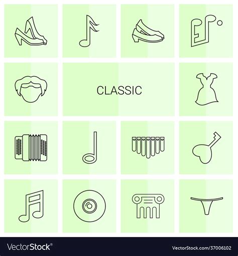 Classic Icons Royalty Free Vector Image Vectorstock
