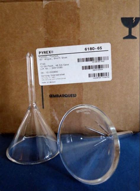 New Pyrex Short Stem Fluted Funnel For Sale 46 Item 1499089 Bimedis