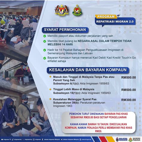 Migrant Repatriation Program 20 Malaysian Immigration Department