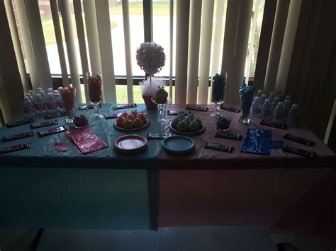 Gender Reveal Dessert Table And Candy Bar Gender Reveal Dessert Table