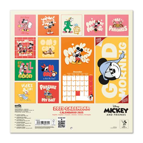 Calendario De Pared 2025 Mickey Mouse Disney Erik