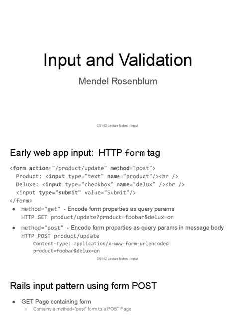 input and validation mendel rosenblum pdf web application hypertext transfer protocol