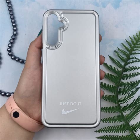 قاب گوشی Galaxy A15 سامسونگ سیلیکونی متالیک اورجینال طرح Just Do It