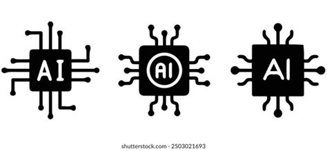 Artificial Intelligence Ai Processor Chip Icon Stock Vector Royalty Free 2469140687 Shutterstock