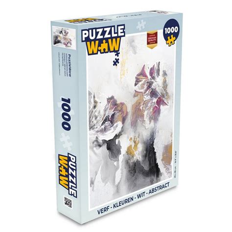 Muchowow Puzzle Farbe Farben Weiß Abstrakt Gold 1000