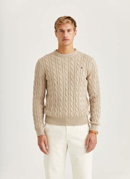 Ethan Cable Oneck Khaki