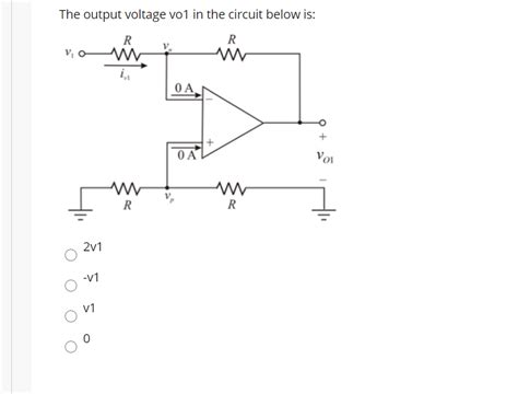 Solved The Output Voltage Vo In The Circuit Below Is R R Chegg