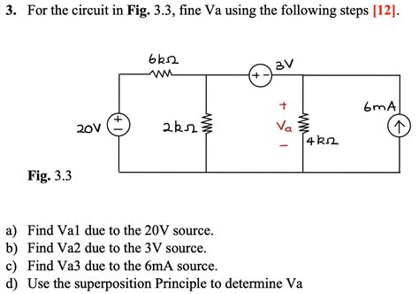 Solved For The Circuit In Fig Fine Va Using The Chegg Com