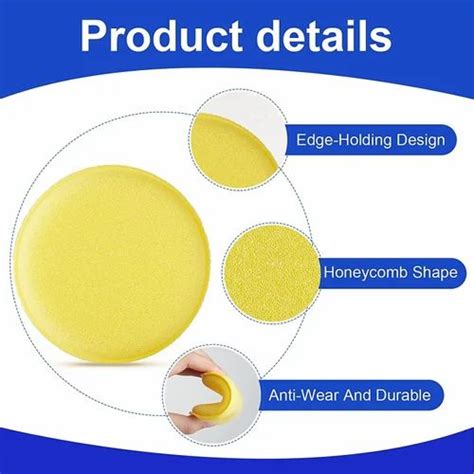Cleaning Pad Yellow Pu Foam Car Wax Applicator Pad Packaging At Rs 11