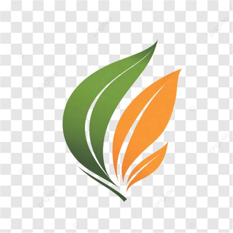 Green And Orange Leaf Logo For Business Leaf Logo Nature Png
