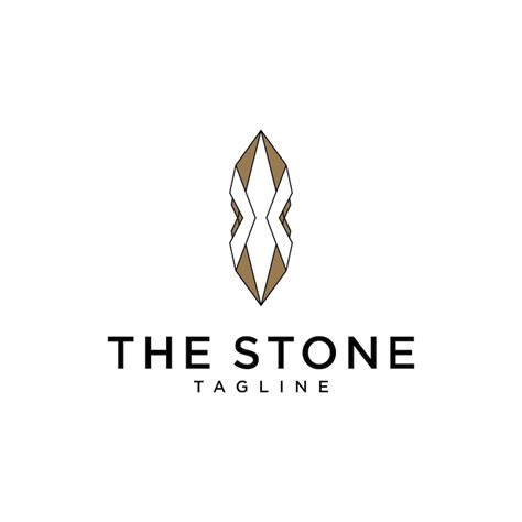 Premium Vector Stone With Line Style Logo Design Template