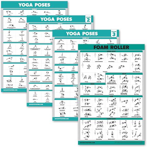 Buy Palace Learning 4 Pack Yoga Poses Posters Volume 1 2 3 Foam
