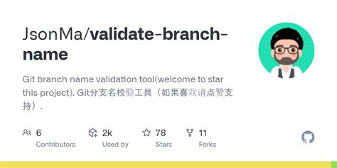 github jsonma validate branch name git branch name validation tool